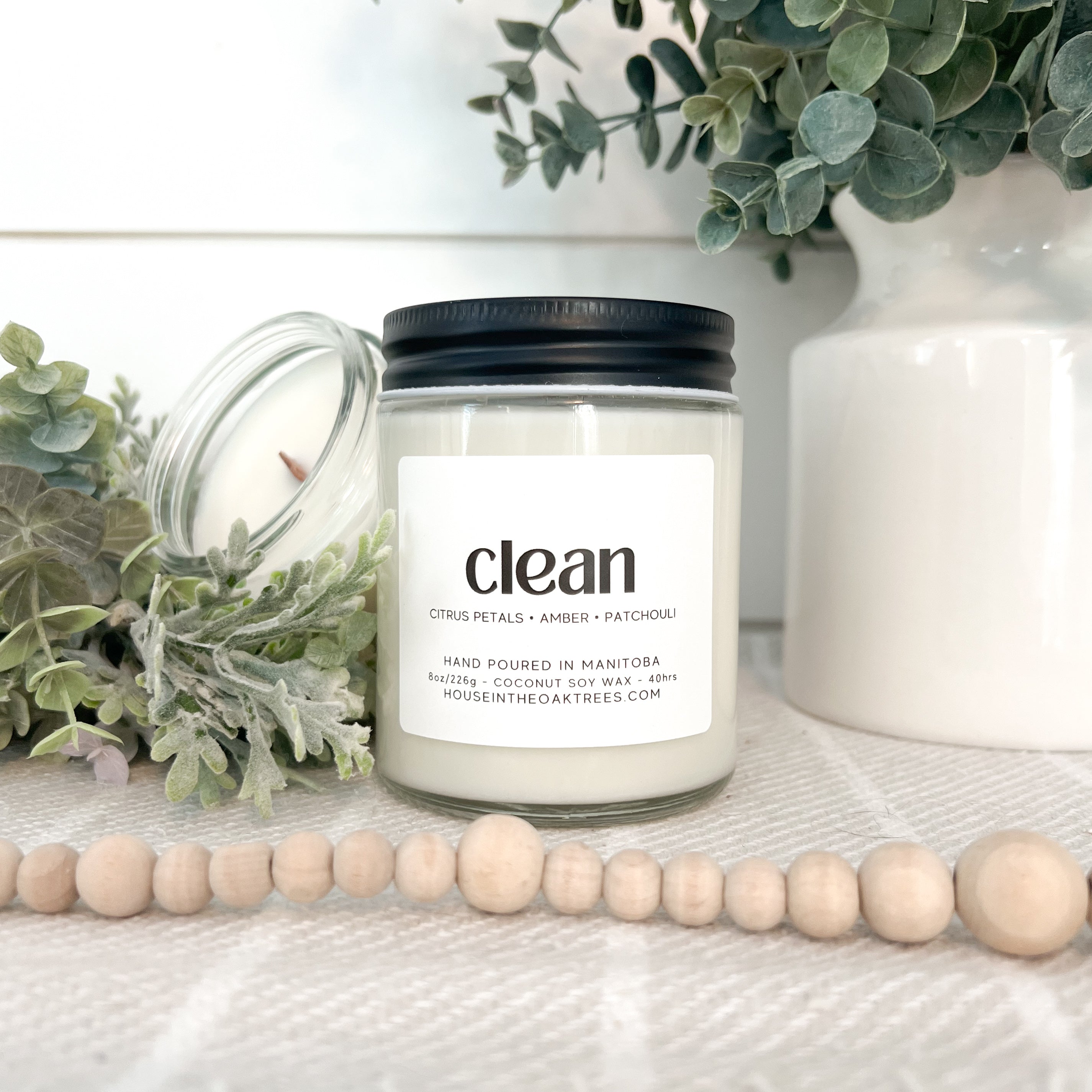 Clean Candle - 8oz – House In The Oak Trees